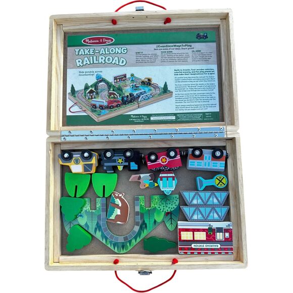 Melissa & Doug | Toys | Melissa Doug Take Along Railroad Wooden Train ...